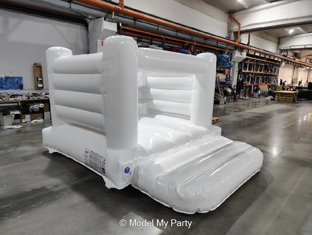 Low Height White Bouncy Castle Hire Birmingham | Indoor Bouncy Castle